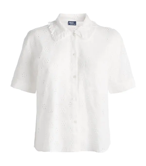Polo Ralph Lauren Cotton Eyelet Short Pyjama Set - White