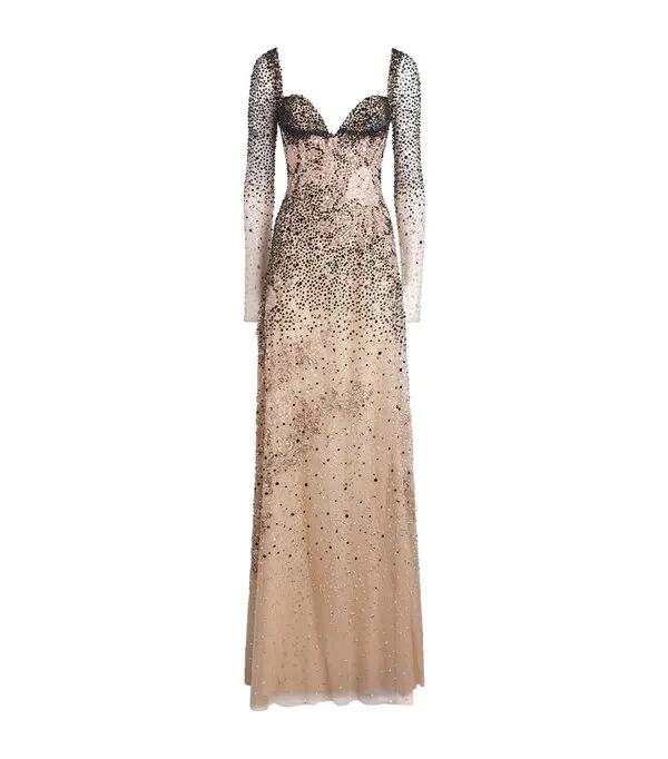 GEORGES HOBEIKA Embellished Gown - Beige