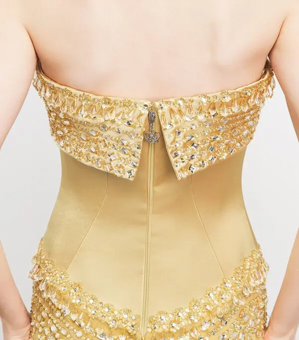 GEORGES HOBEIKA Embellished Strapless Gown