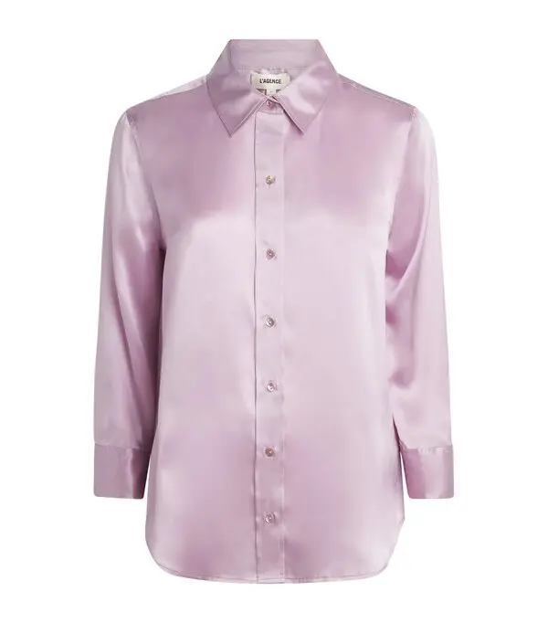 L'Agence Silk Dani Blouse - Purple