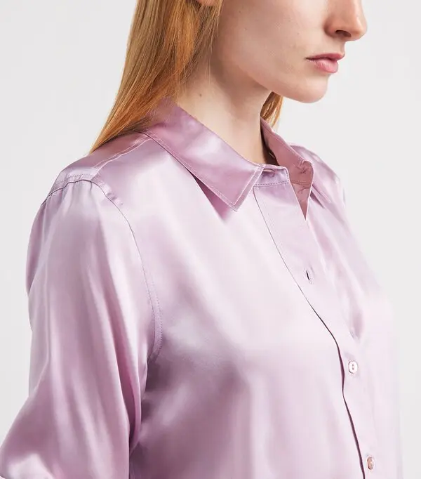 L'Agence Silk Dani Blouse - Purple