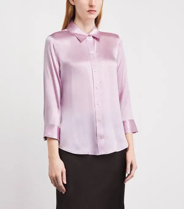 L'Agence Silk Dani Blouse - Purple