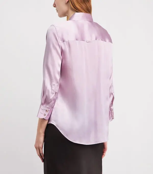 L'Agence Silk Dani Blouse - Purple