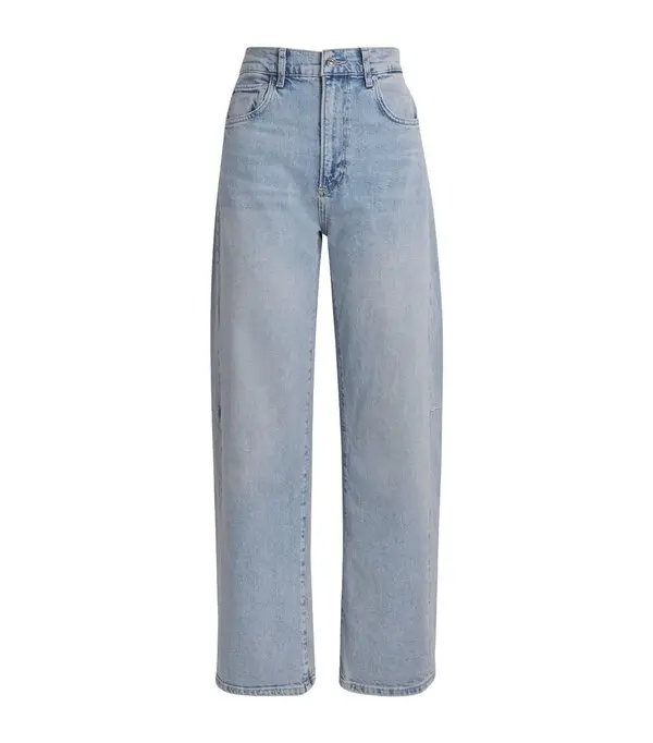 Paige Arellia Skimmer Barrel-leg Jeans - Blue