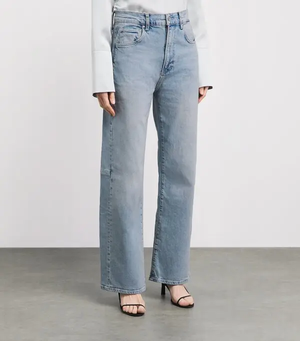 Paige Arellia Skimmer Barrel-leg Jeans - Blue