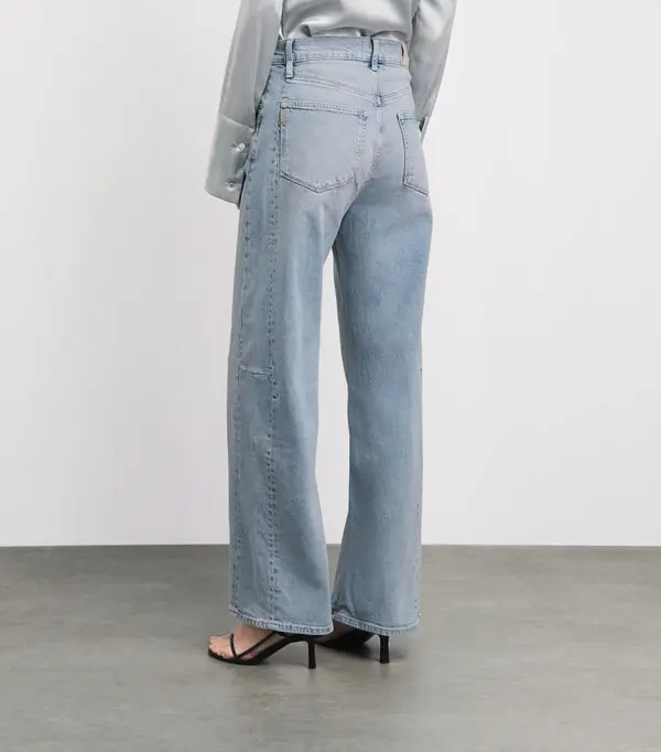 Paige Arellia Skimmer Barrel-leg Jeans - Blue
