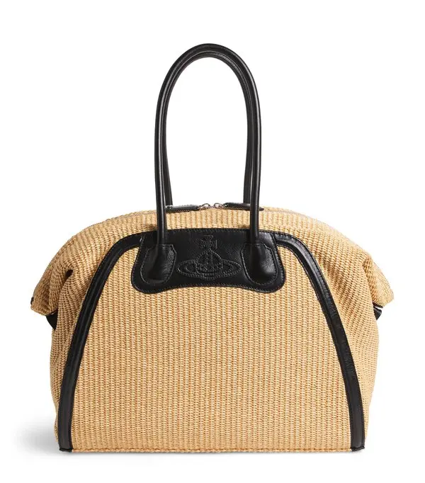 VIVIENNE WESTWOOD Woven Shirley Top-handle Bag - Beige
