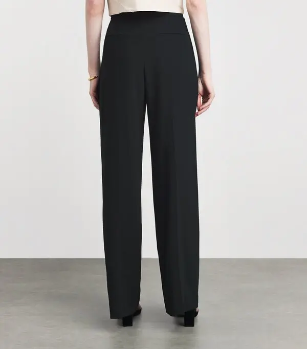 Claudie Pierlot Buttoned Wide-leg Tailored Trousers - Black