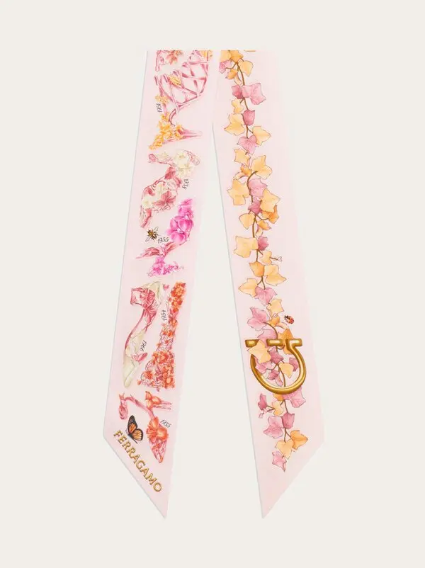 FERRAGAMO Eden Shoes Print Silk Mini Bandeau - Pink