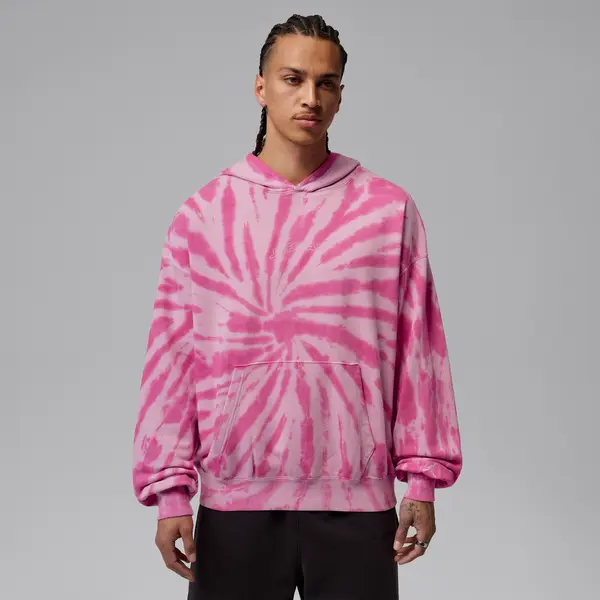 JORDAN Brooklyn Fleece Tie-dye Pullover Hoodie - Pink