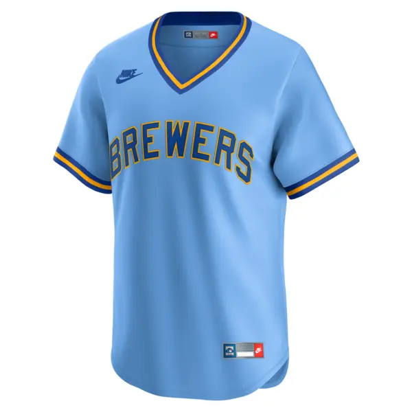 Nike Milwaukee Brewers Cooperstown Dri-fit Mlb Limited Jersey - Blue