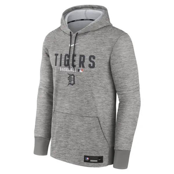 Nike Detroit Tigers Authentic Collection Therma Mlb Pullover Hoodie - Grey