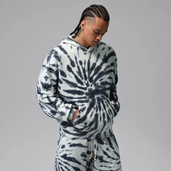 JORDAN Brooklyn Fleece Tie-dye Pullover Hoodie - White