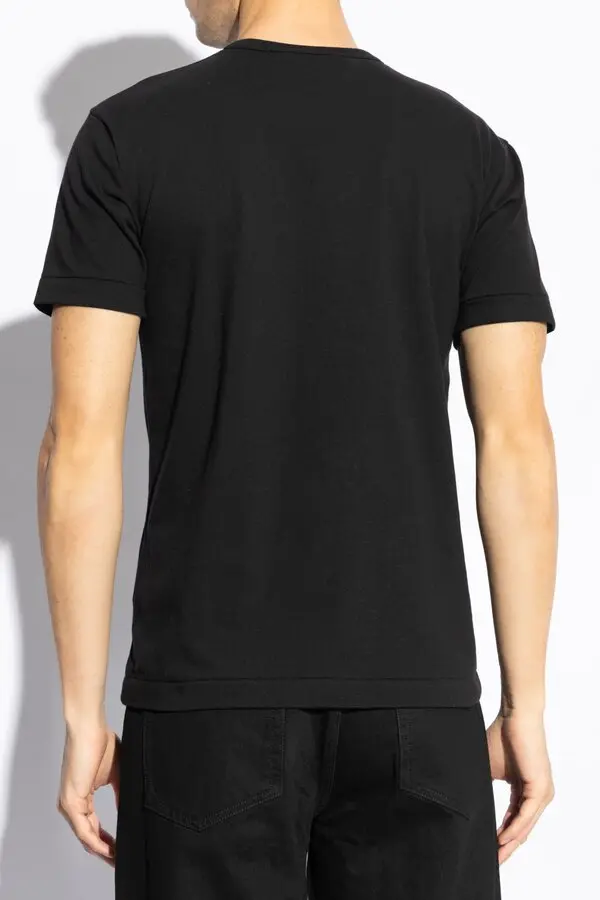 Play Comme Des Garcon T-shirt With Logo Patch - Black