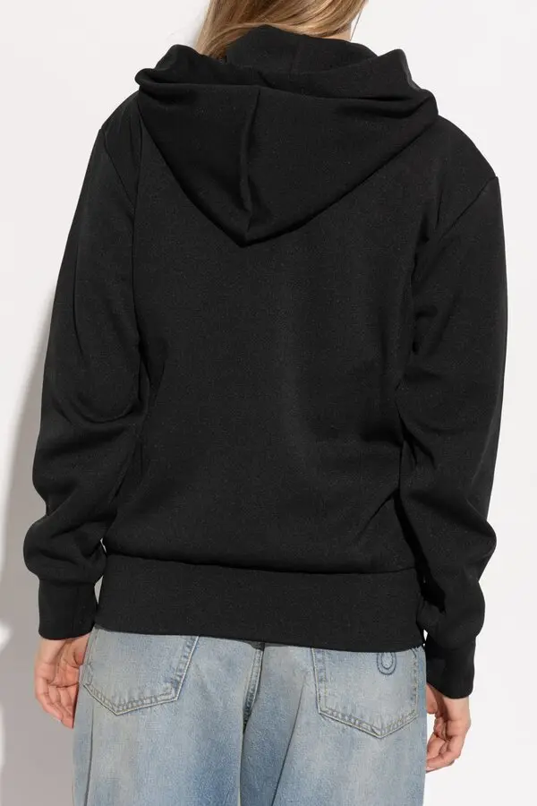Play Comme Des Garcon Hoodie With Heart Logo - Black