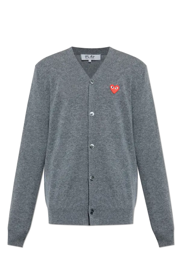 Play Comme Des Garcon Cardigan With Logo Patch