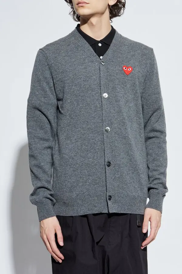Play Comme Des Garcon Cardigan With Logo Patch