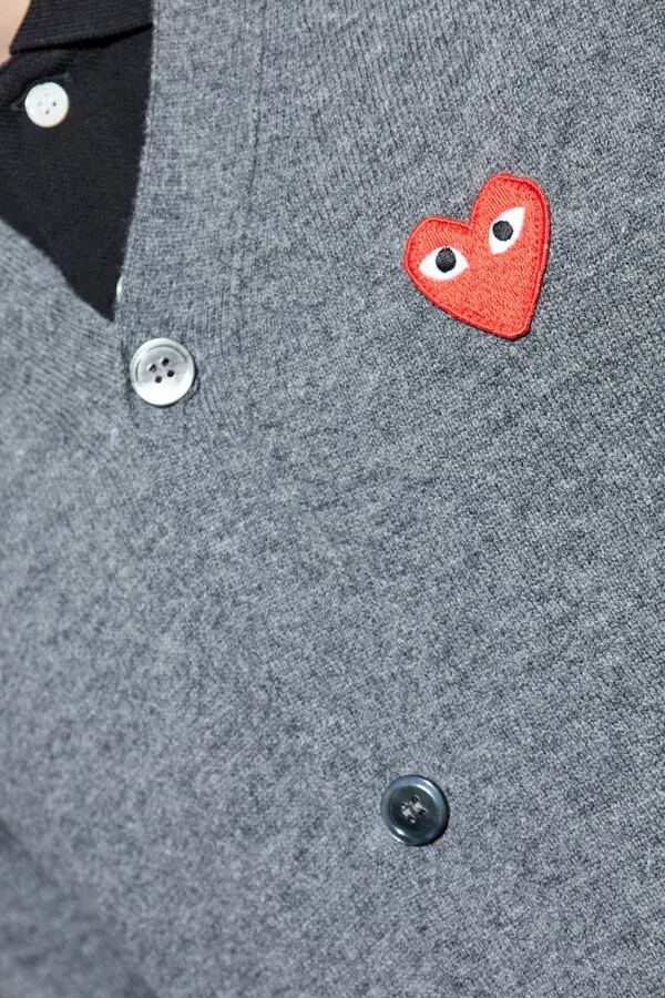 Play Comme Des Garcon Cardigan With Logo Patch