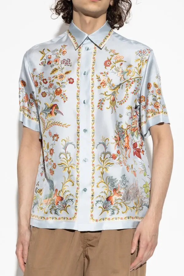Etro Silk Shirt With Floral Motif
