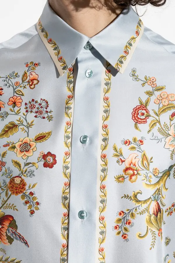 Etro Silk Shirt With Floral Motif