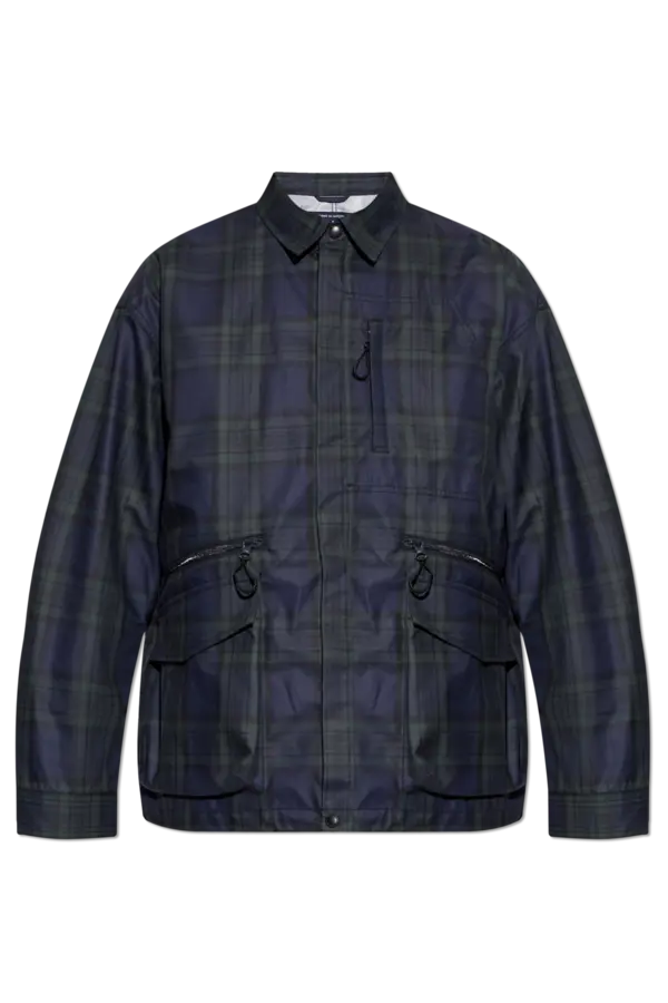 Comme Des Garçons Plaid Pattern Jacket - Navy Blue