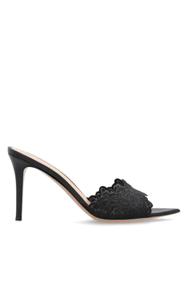 GIANVITO ROSSI Yvonne Heeled Mules - Black
