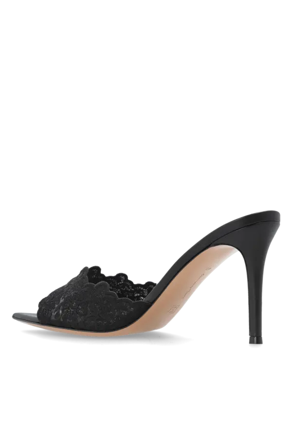 GIANVITO ROSSI Yvonne Heeled Mules - Black