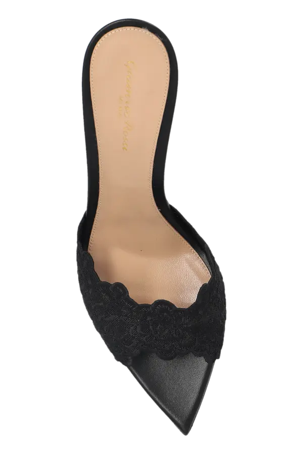 GIANVITO ROSSI Yvonne Heeled Mules - Black