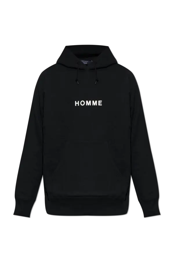Comme Des Garçons Cotton Fleece Hoodie - Black