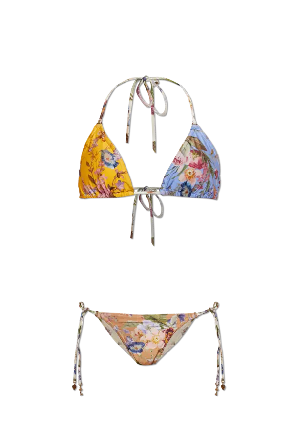 Zimmermann Floral Triangle Bikini - Multicolour