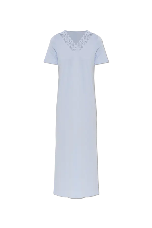 Hanro Nightgown From The `moments Nw` Collection - Blue