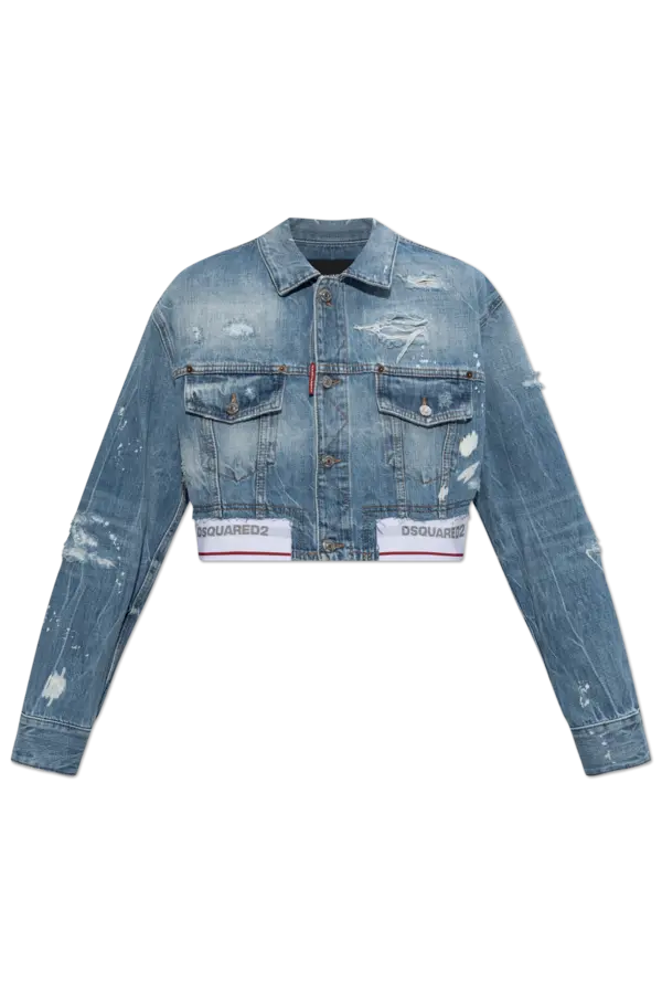 Dsquared2 Vintage-effect Denim Jacket - Blue