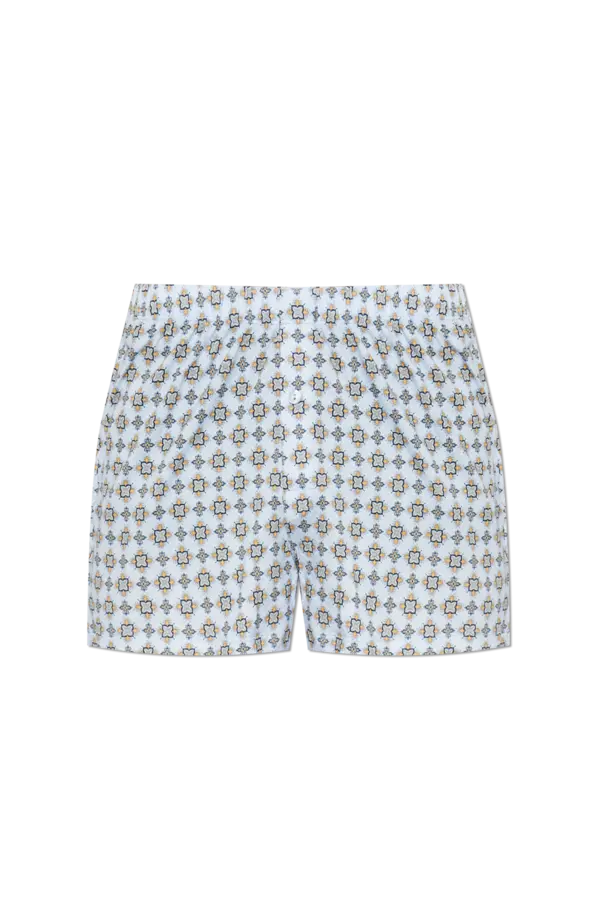 Hanro Boxers With Print - Blue