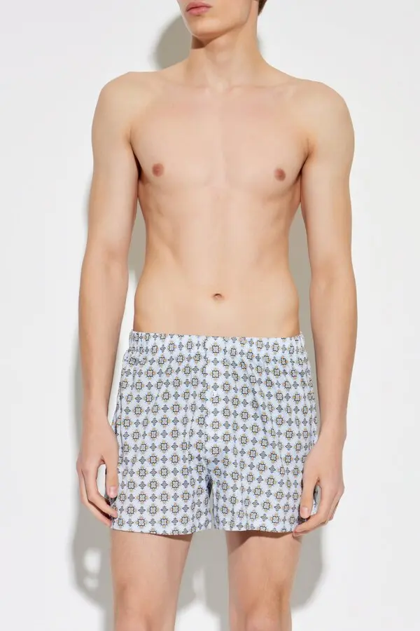 Hanro Boxers With Print - Blue