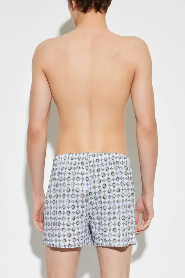 Hanro Boxers With Print - Blue
