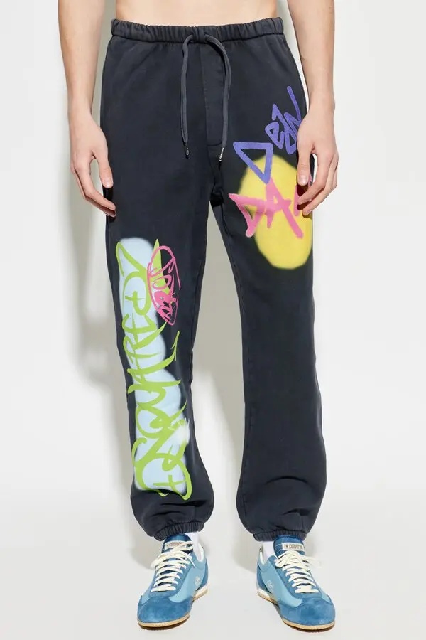 Dsquared2 Sweatpants With Print - Black