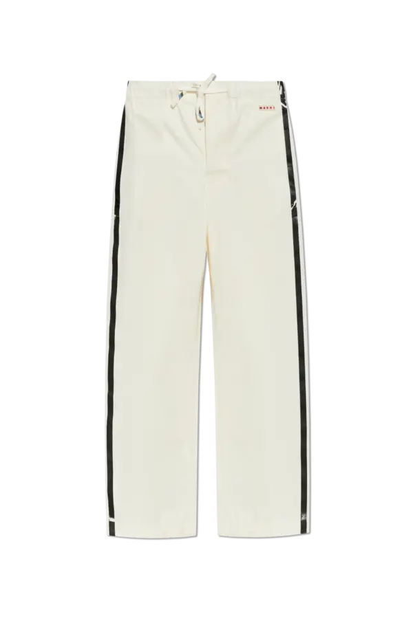 Marni Wide-leg Trousers - Cream