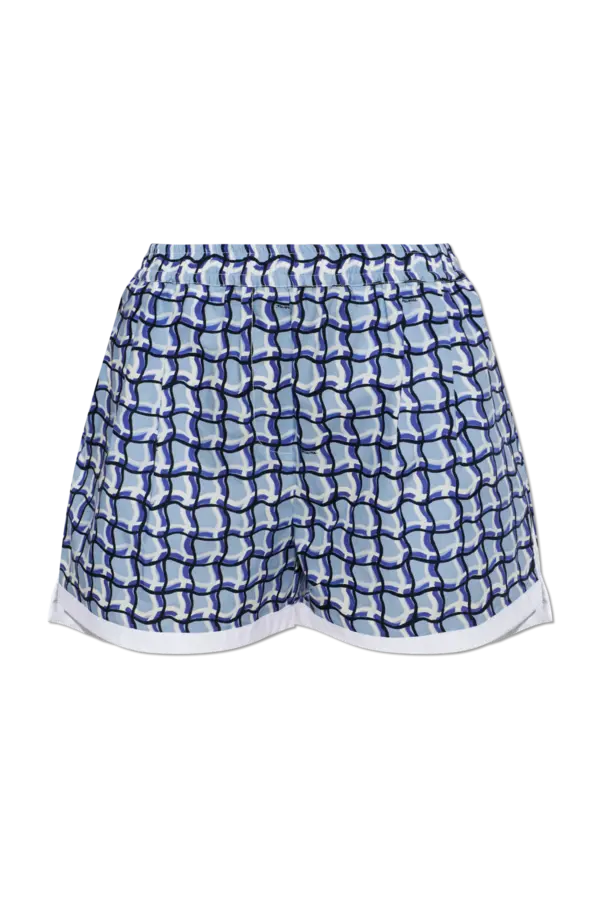 Marni Patterned Flared Shorts - Blue