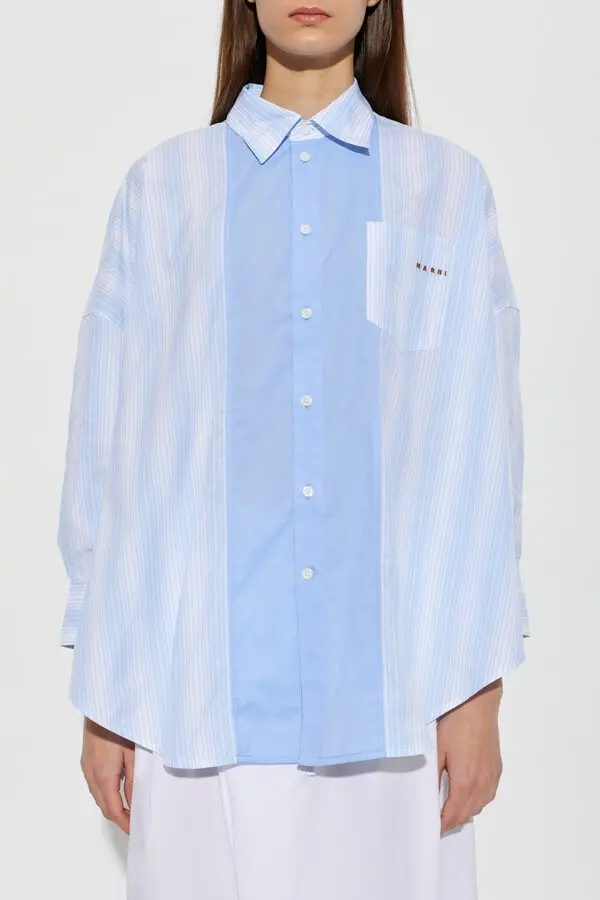 Marni Asymmetrical Shirt - Blue
