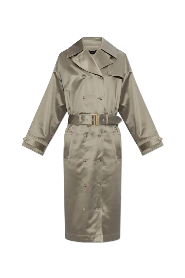 WILLY CHAVARRIA Belted Trench Coat - Green