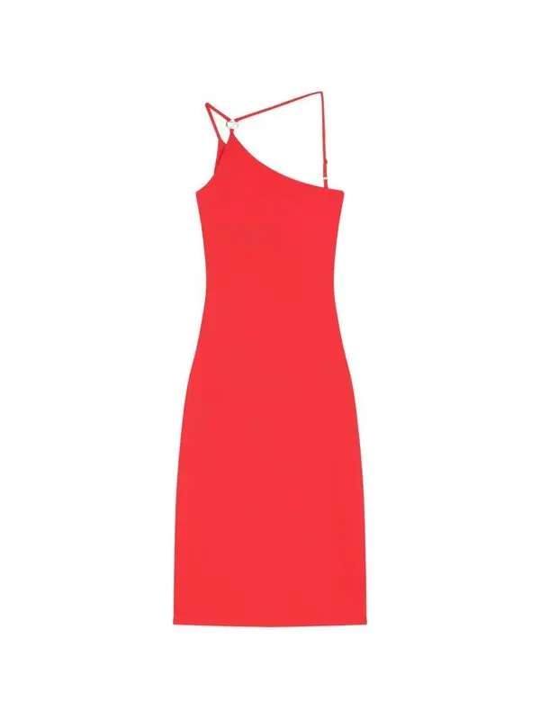 Coperni C-logo One-shoulder Dress - Red