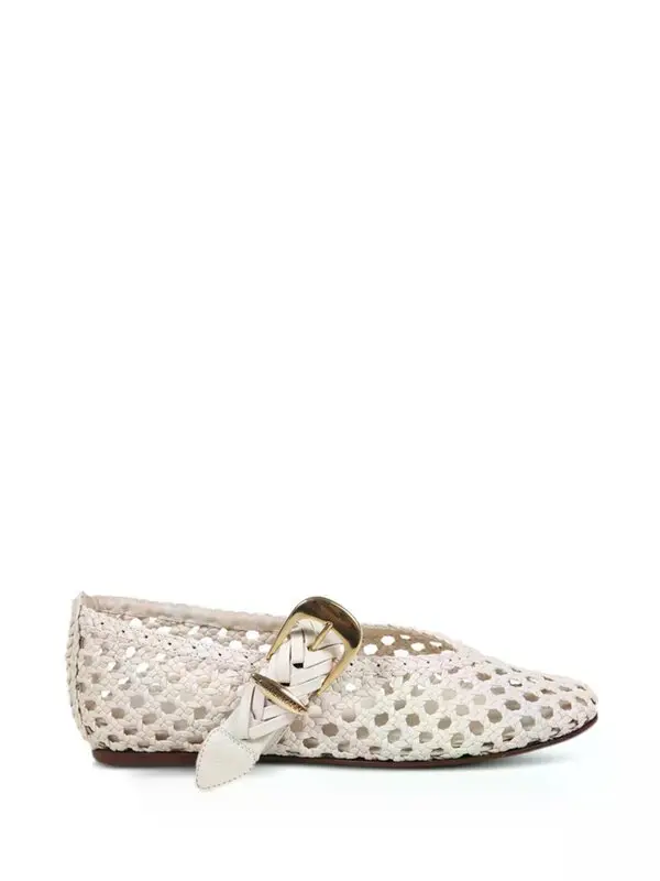 Zimmermann Alchemy Braided Buckle Ballerina Flats - Neutrals