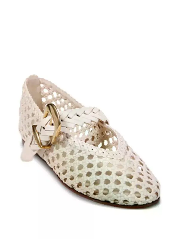 Zimmermann Alchemy Braided Buckle Ballerina Flats - Neutrals