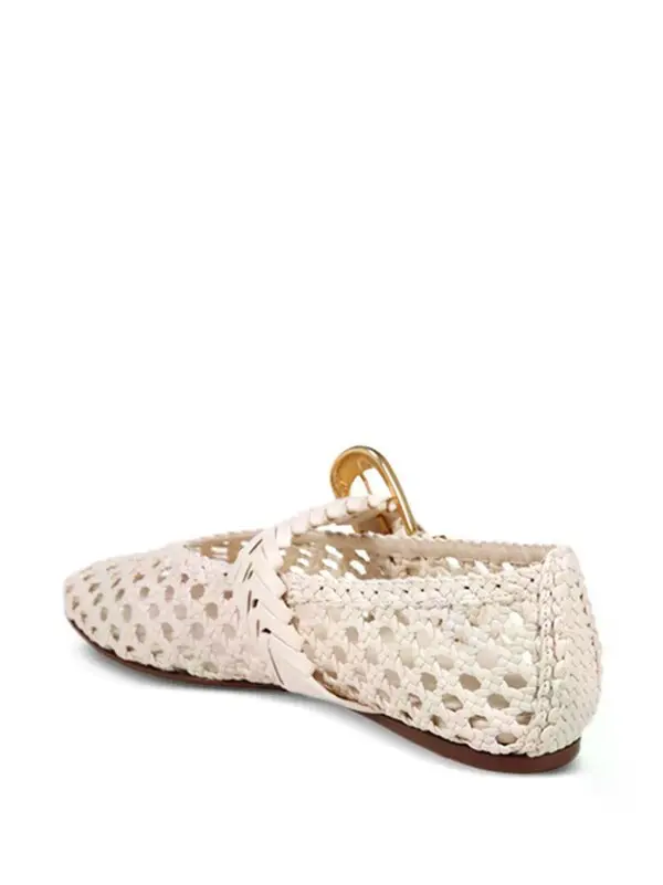 Zimmermann Alchemy Braided Buckle Ballerina Flats - Neutrals