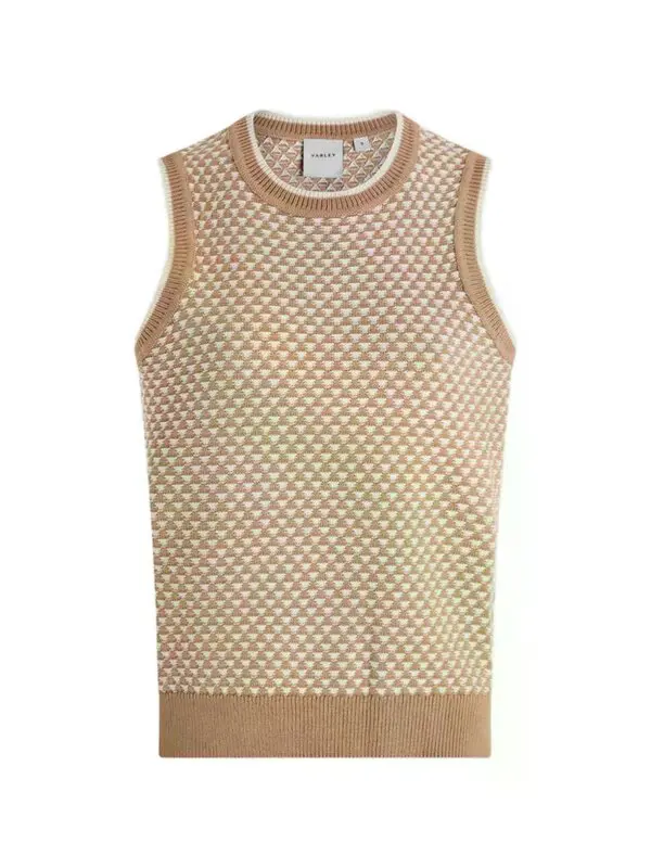 Varley Jenson Geometric-knit Sweater - Neutrals