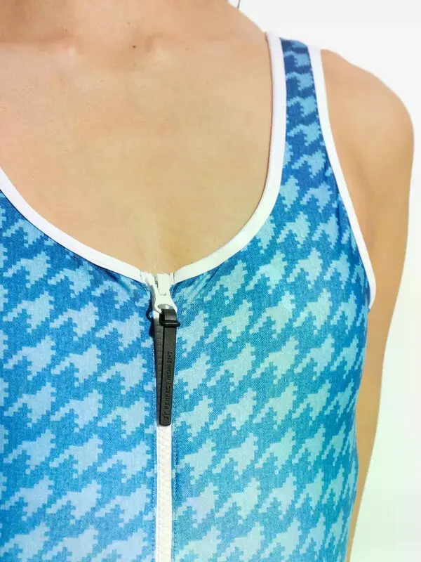Perfect Moment Houndstooth Ombré Swimsuit