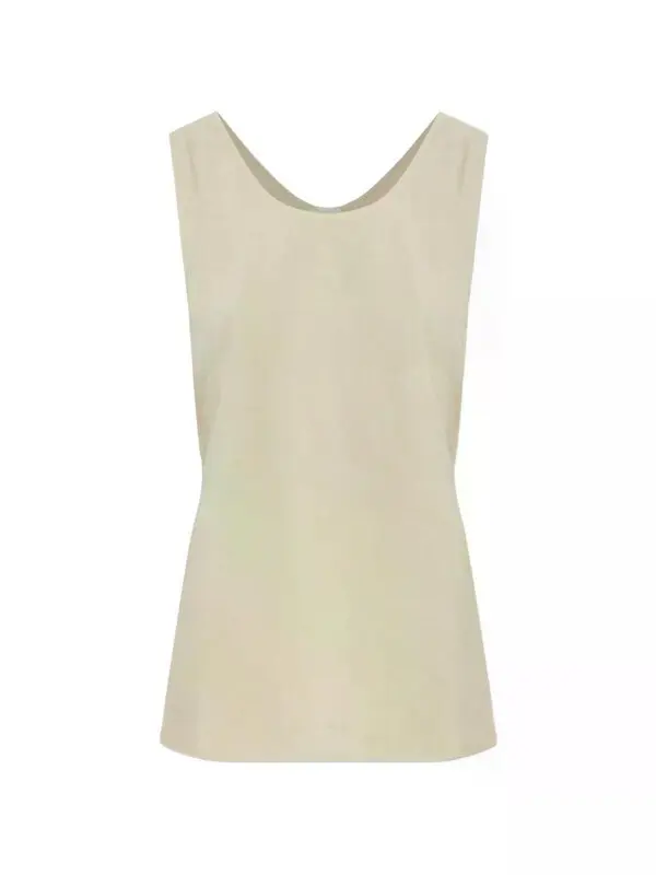 Hanro Sleeveless Blouse With Rear Tie - Neutrals