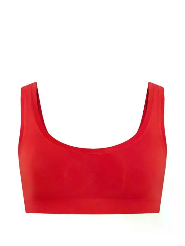 Hanro Banana-motif Scoop-neck Top - Red