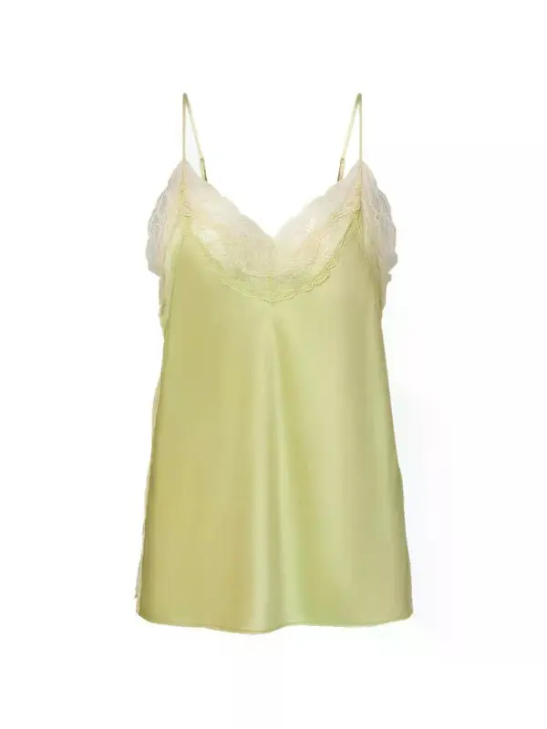 Veronica Beard Johanan Lace-trim Top - Green