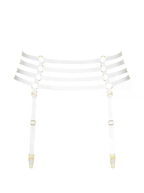 MAISON CLOSE Multi-strap Suspender Belt - White